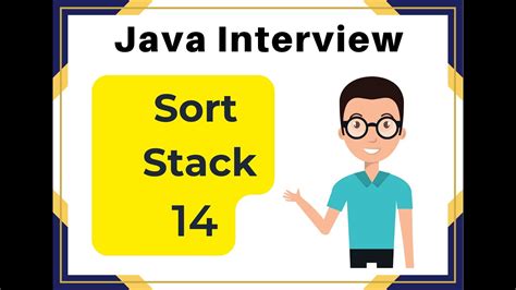 Java Interview Sort A Stack Use Only Push Pop Peek Youtube