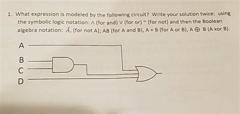 Solved 1 What Expression Is Modeled By The Following