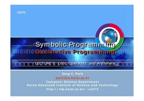 PDF Symbolic Programming Nlpcl Kaist Ac Krnlpcl Kaist Ac Kr Cs Lecture Notes Lecture