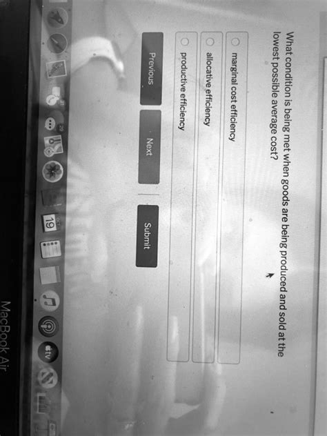 Solved Previous Productive Efficiency Allocative Efficiency Marginal Cost Efficiency Lowest