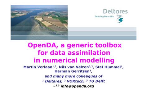 Pdf Openda A Generic Toolbox For Data Assimilation In Openda A Generic Toolbox For