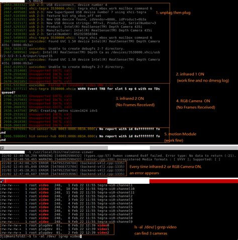 ERROR Backend V4l2 Cpp 1335 D435I No Infrared 2 And RBG Frames