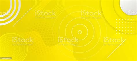 추상 노란색과 흰색 그라데이션 기하학적 원 모양 배경 현대 미래 배경입니다 방문 페이지 책 표지 브로셔 전단지 잡지 모든 브랜딩 배너 헤더 프리젠 테이션 및 배경 화면