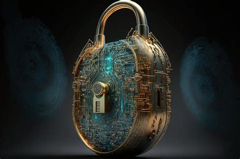 Cyber Security Network Digital Padlock With Data Protection On Internet Technology Networking