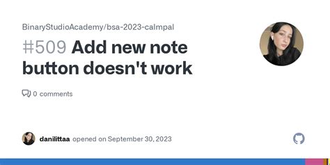 Add New Note Button Doesn T Work Issue 509 BinaryStudioAcademy Bsa