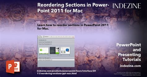 Reordering Sections In Powerpoint 2011 For Mac