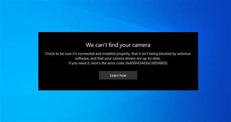 Mengatasi 0xa00f4244 We Cant Find Your Camera Info Menarik
