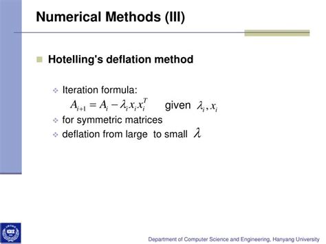 ppt numerical analysis eigenvalue and eigenvector powerpoint