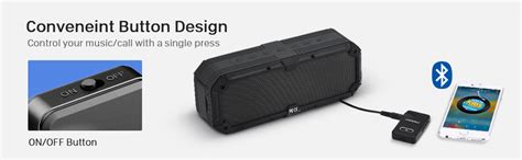 Mpow Bluetooth Adapter With 1 Second Turn On Off Button Bluetooth Receiver For 15 Hours Hands