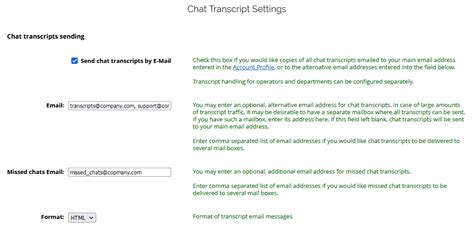 how to manage chat transcripts