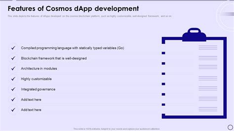 Dapps It Features Of Cosmos Dapp Development Ppt Powerpoint Presentation Infographics Clipart