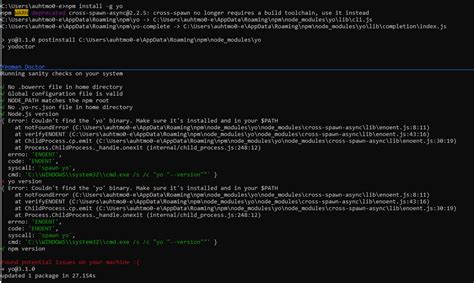 Sharepoint Enterprise Got The Error In Spfx Installation Yeoman