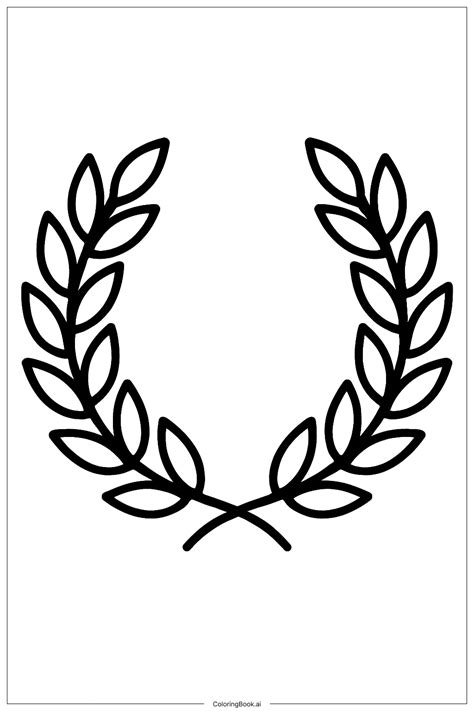 올림픽 월계관 색칠하기 페이지 무료 Pdfandpng 인쇄 가능