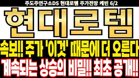 현대로템 주가전망 속보 주가 이것 때문에 더 오른다 계속되는 상승의 비밀 최초 공개feat주도주연구소ds 케빈 한화에어로스페이스 한화시스템 한국항공우주 한화