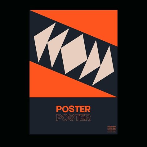 스위스 디자인 포스터 레이아웃의 메타 모던 미학 대담한 타이포그래피와 기하학적 모양으로 만든 그래픽 템플릿 프리미엄 벡터