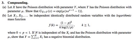 Let X Have The Poisson Distribution With Parameter Y Chegg Com