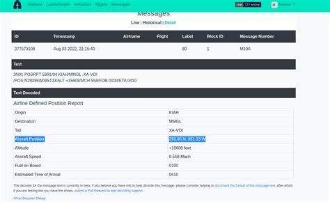 Label 80 Positions Latlong Are Scaled Incorrectly · Issue 3 · Airframesioacars Decoder