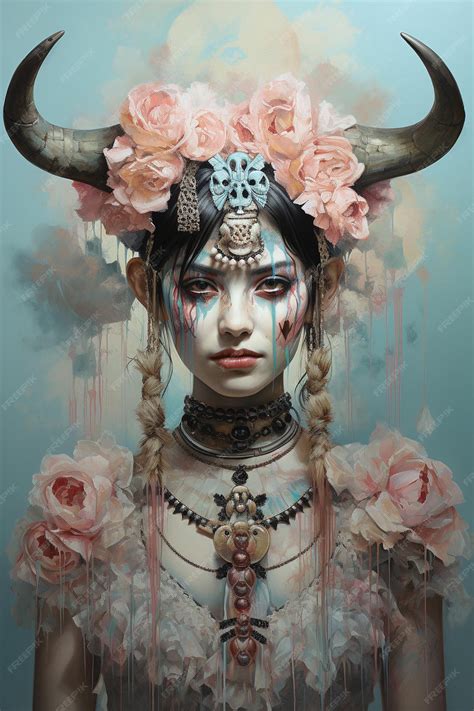 Premium Photo Fantasy Girl Illustration