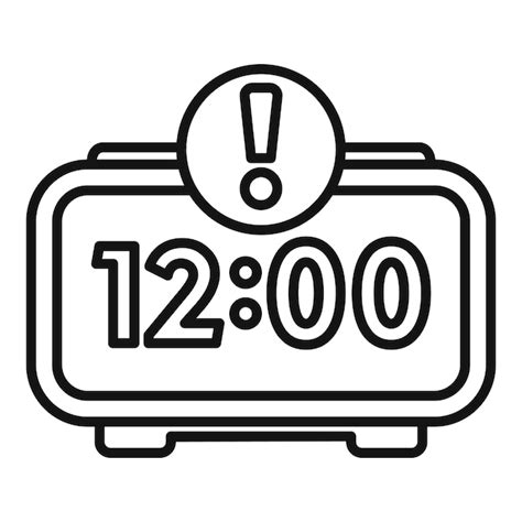 Premium Vector Digital Clock Icon Outline Vector Period Event Term