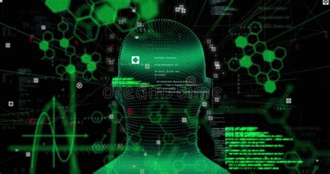 Animation Of Digital Data Processing Over Human Head Stock Video Video Of Animation Robotic