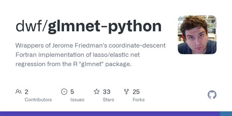 Github Dwfglmnet Python Wrappers Of Jerome Friedmans Coordinate