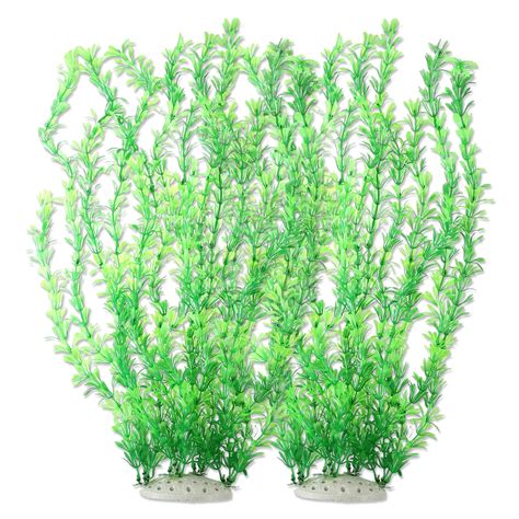 Unique Bargains 2pcs Large Aquarium Plastic Plants Big Aquarium Plastic