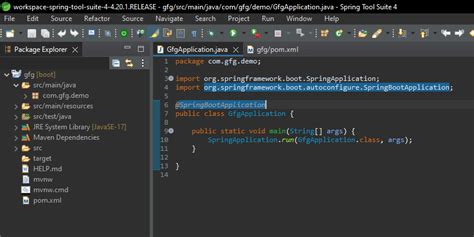 Creating Spring Boot Project Using Sts Geeksforgeeks