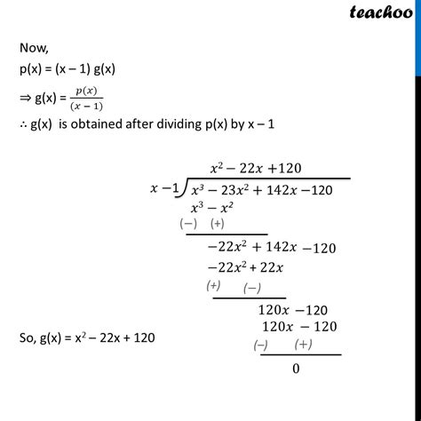 Example 10 Factorise X3 23x2 142x 120 Class 9 Factorizing