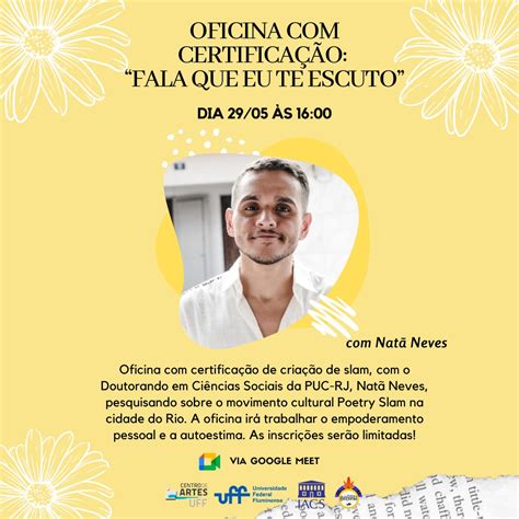 Oficina Com Certificação Fala Que Eu Te Escutouniversidade Federal