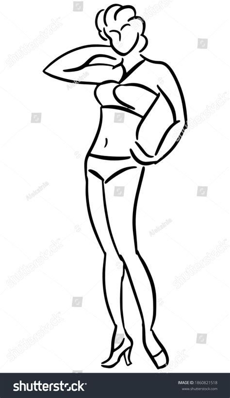 Line Drawing Sexual Womans Silhouette Stock Vector Royalty Free Shutterstock