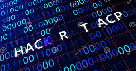 Hacker Attack System Hacked Computer Glitch Virus Inter System Hacking Concept Stock Image