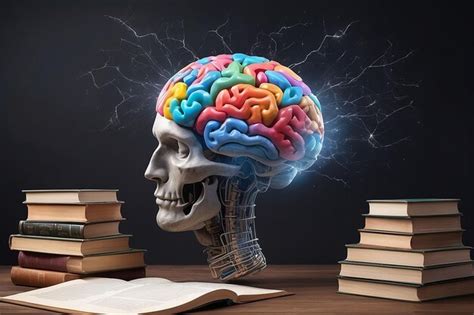 Unlocking Wisdom Human Head Filled With Books Harnessing The Power Of