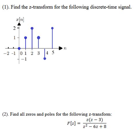 Solved Find The Z Transform For The Following Chegg Com
