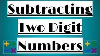 Subtracting Two Digit Numbers Exit Ticket Assessment TPT