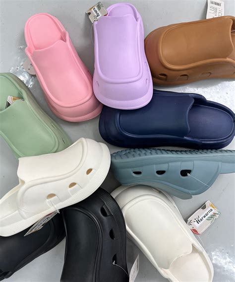 오늘발송옵션확인 글림 심플 베이직 무지 캐주얼 여름 남녀 공용 커플 푹신 쿠션 레인 뮬 슬리퍼 통굽 슈즈 에이블리