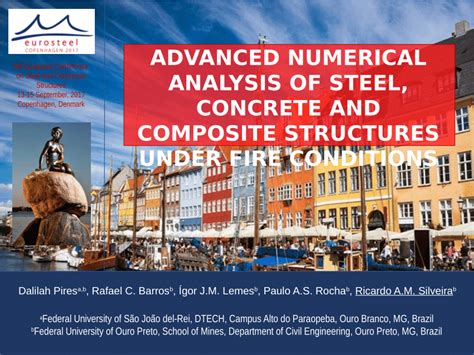 Pdf Advanced Numerical Analysis Of Steel Concrete And Composite Structures Under Fire Conditions