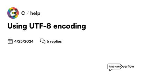 Using Utf 8 Encoding C