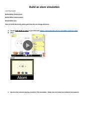 Build An Atom Simulation Docx Build An Atom Simulation Learning Targets Build Define Stable