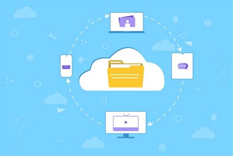 Premium Vector Cloud Storage Vector Illustration Concept Of Data Transfer In Network