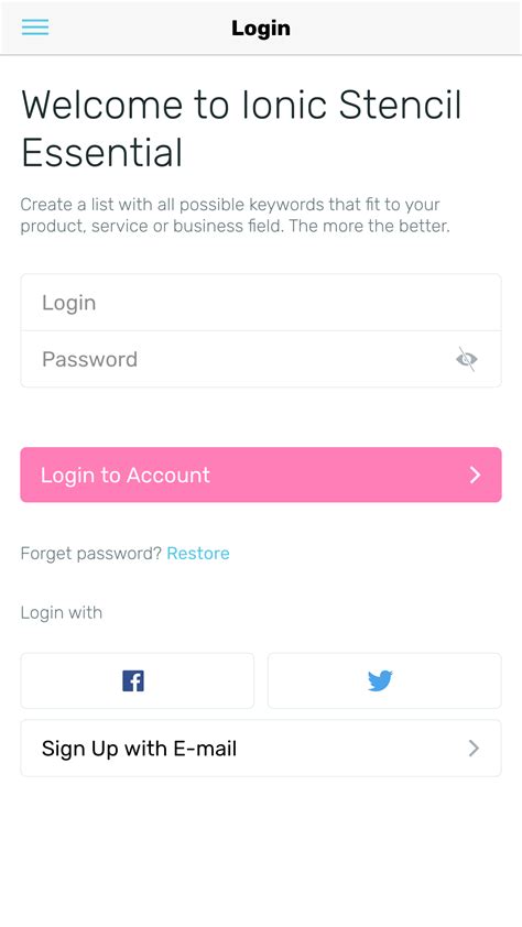 Ionic Stencil Essential 5 Ui Kit For Ionic 5 Ionic 4 And Ionic 3 Mobile Apps By Appseed