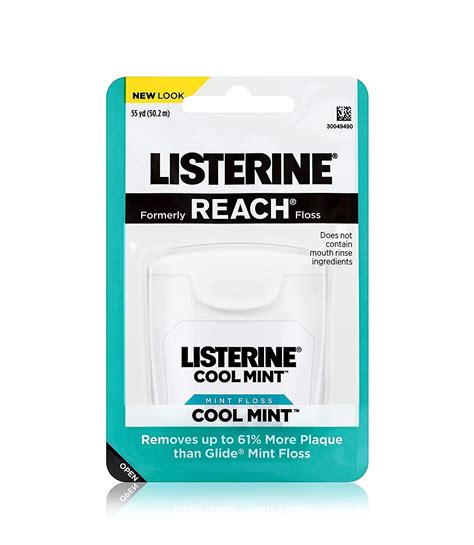 Listerine Cool Mint Interdental Floss Bundle 6 Pack 55 Yards Each Plaque Removal Teeth