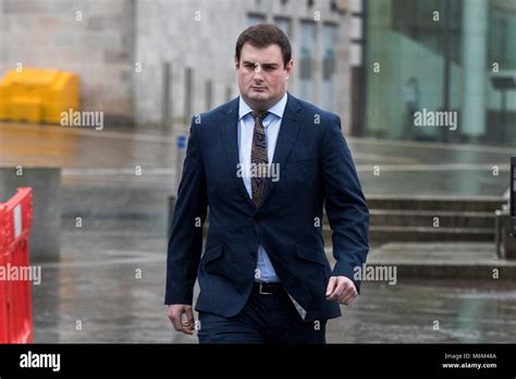 Rory Harrison Arrives At Belfast Crown Court Where He Is On Trial Accused Of Perverting The