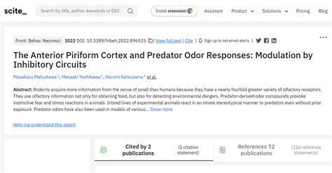 The Anterior Piriform Cortex And Predator Odor Responses Modulation By