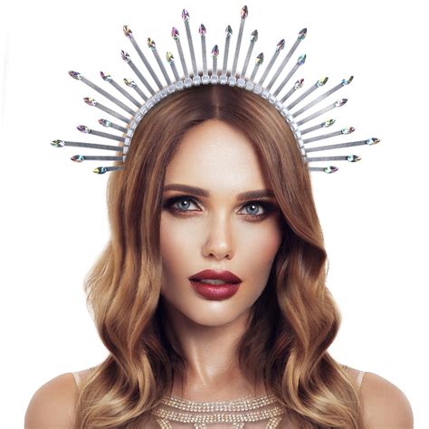 Mua Cosucos Silver Halo Crown Headpiece Zip Tie Renfaire Sunburst Sun