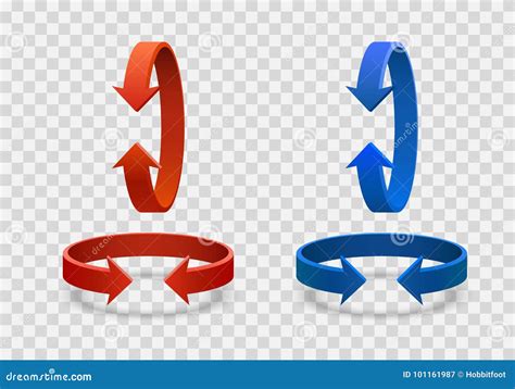 Arrow Rotation 3d Art Info Stock Vector Illustration Of Concept