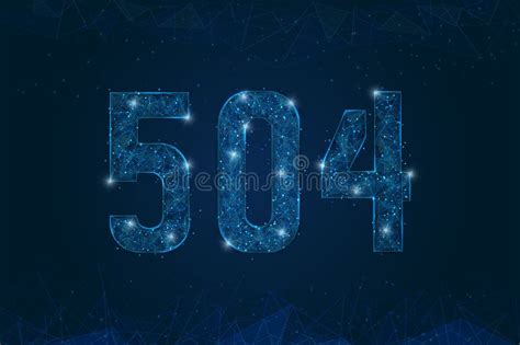 Abstract Isolated Blue Image Of Error 504 Gateway Timeout