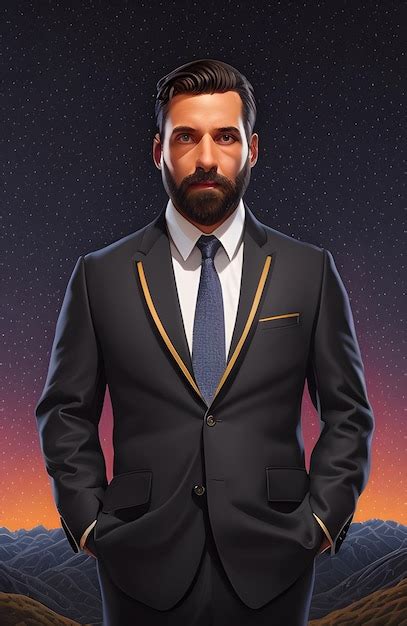 Premium Ai Image A Man In A Suit And Tie With A Blue Tie