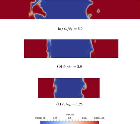 Two Dimensional Slices Of The 3 D Snapshots Of Product Mass Fraction