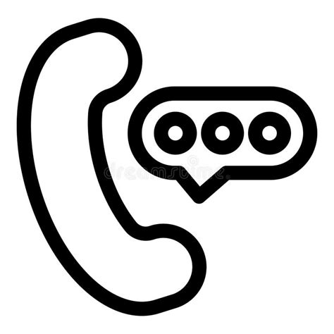 Phone Icon Showing Three Dots Representing Ongoing Call Stock
