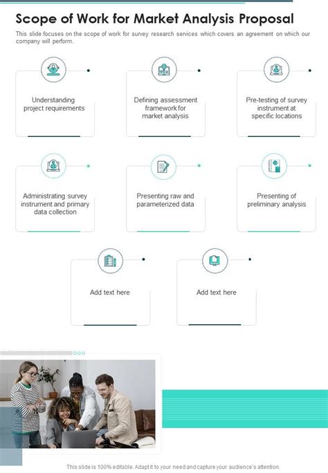 Scope Of Work For Market Analysis Proposal One Pager Sample Example Document Presentation